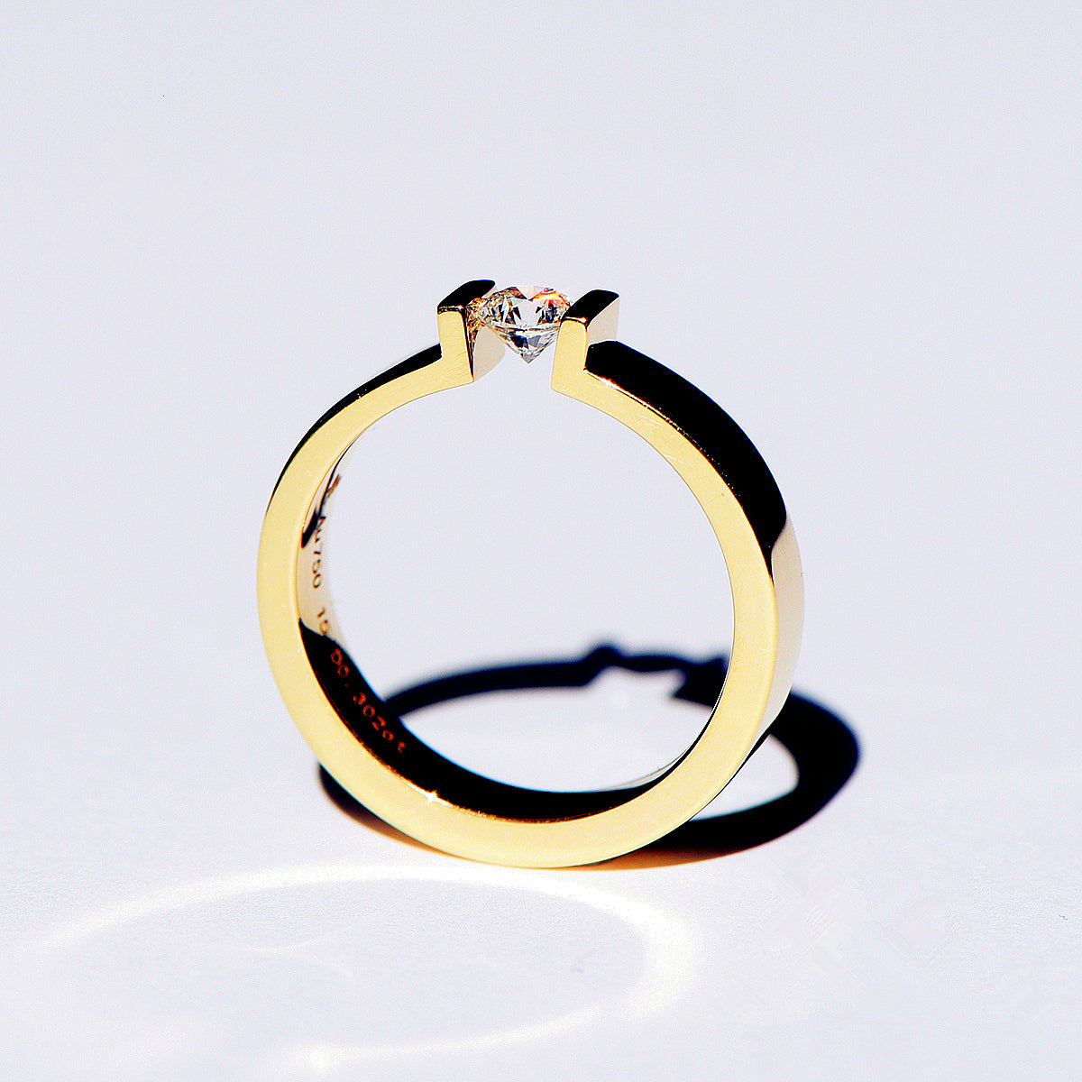 Tension Setting Lab-Grown Diamond Wedding Ring | HX Jewelry