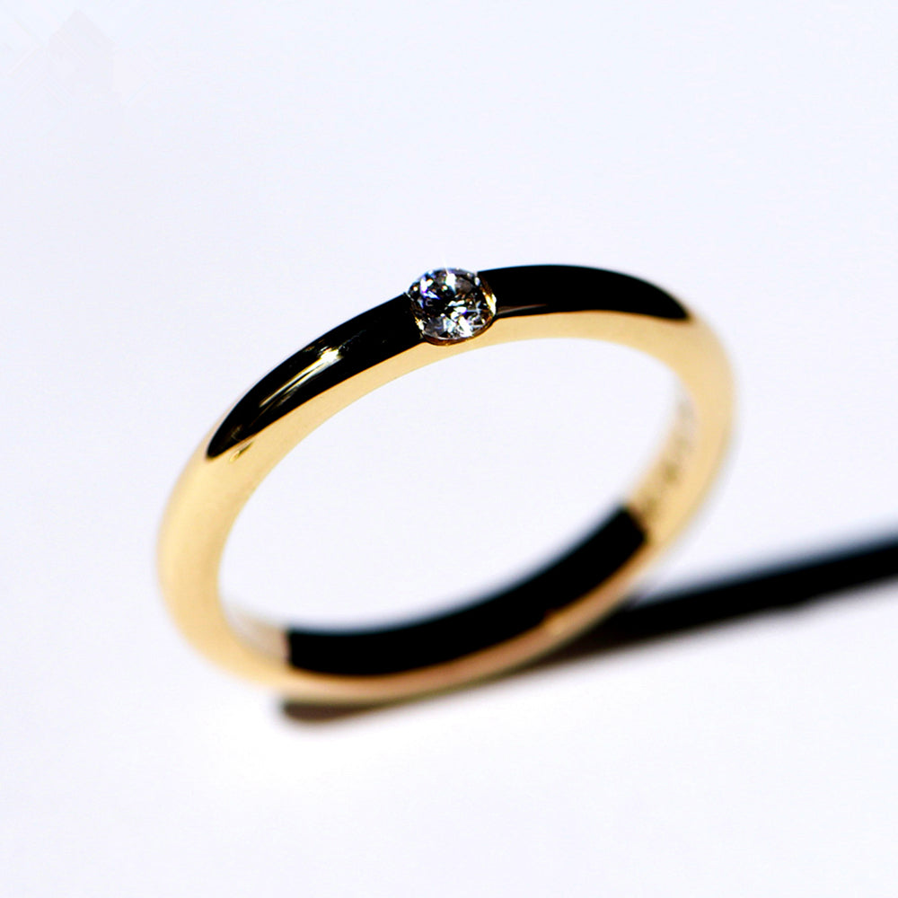 Tension Setting Diamond Dome Wedding Ring | HX Jewelry