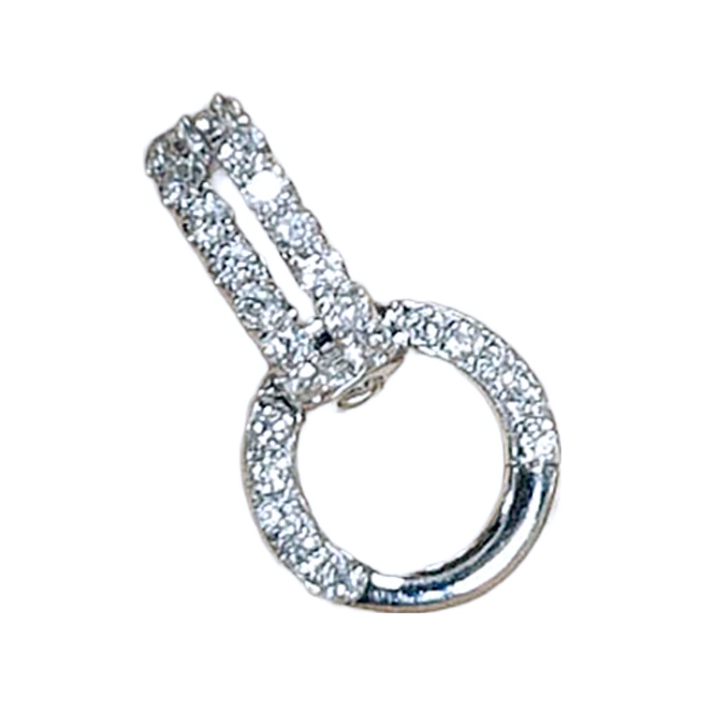 Solid 18k Gold Pave Diamond Clasp Lock | HX Jewelry