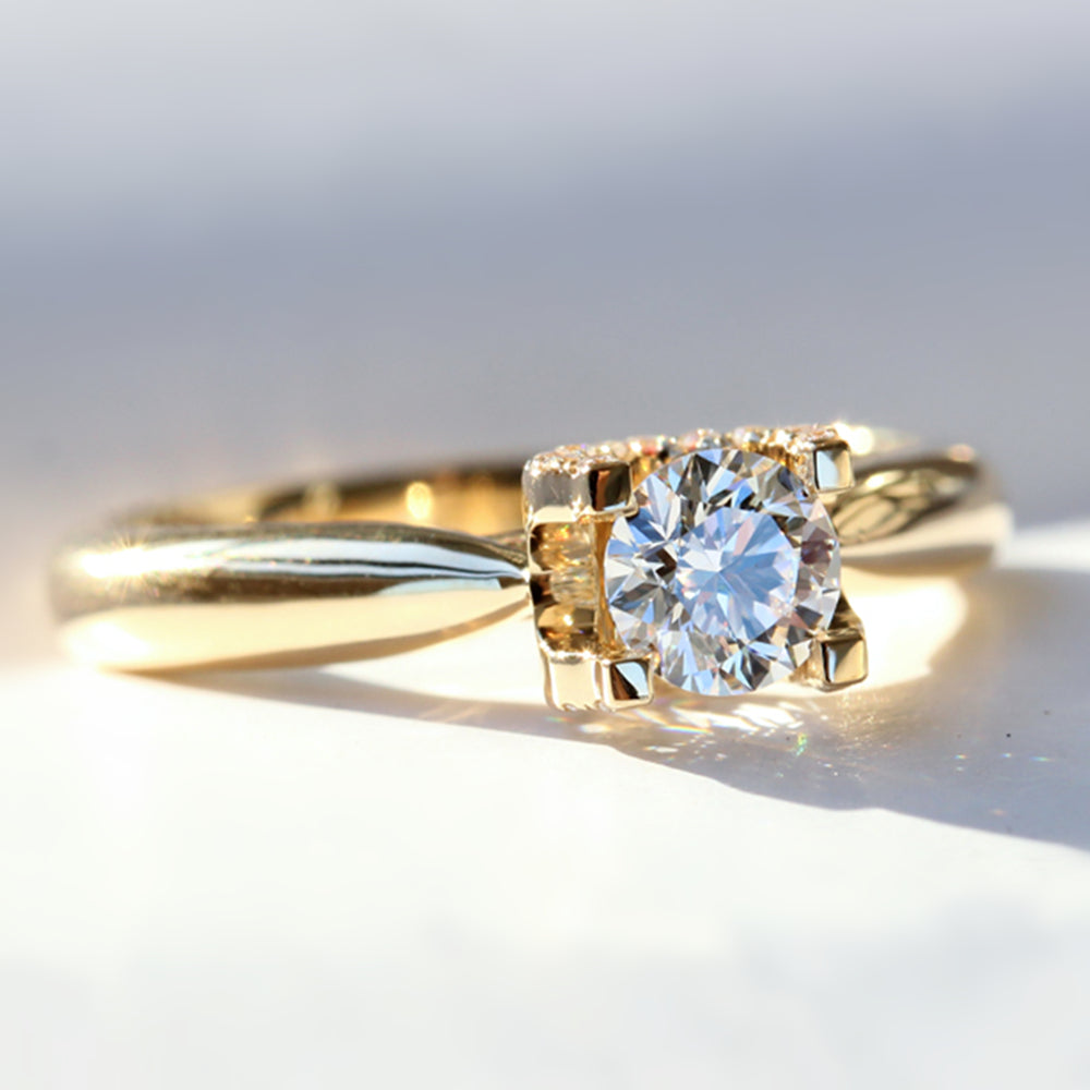 Lab-Grown Diamond Bull Head Engagement Ring | HX Jewelry