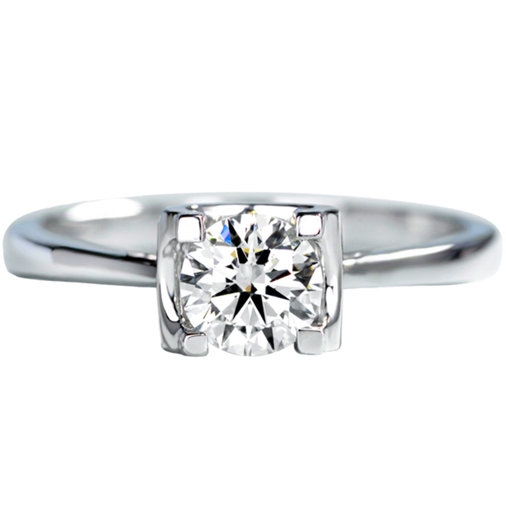 Lab-Grown Diamond Bull Head Solitaire Engagement Ring | HX Jewelry