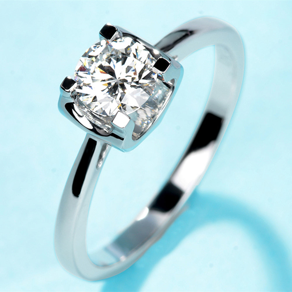 GIA Diamond Bull Head Solitaire Engagement Ring | HX Jewelry