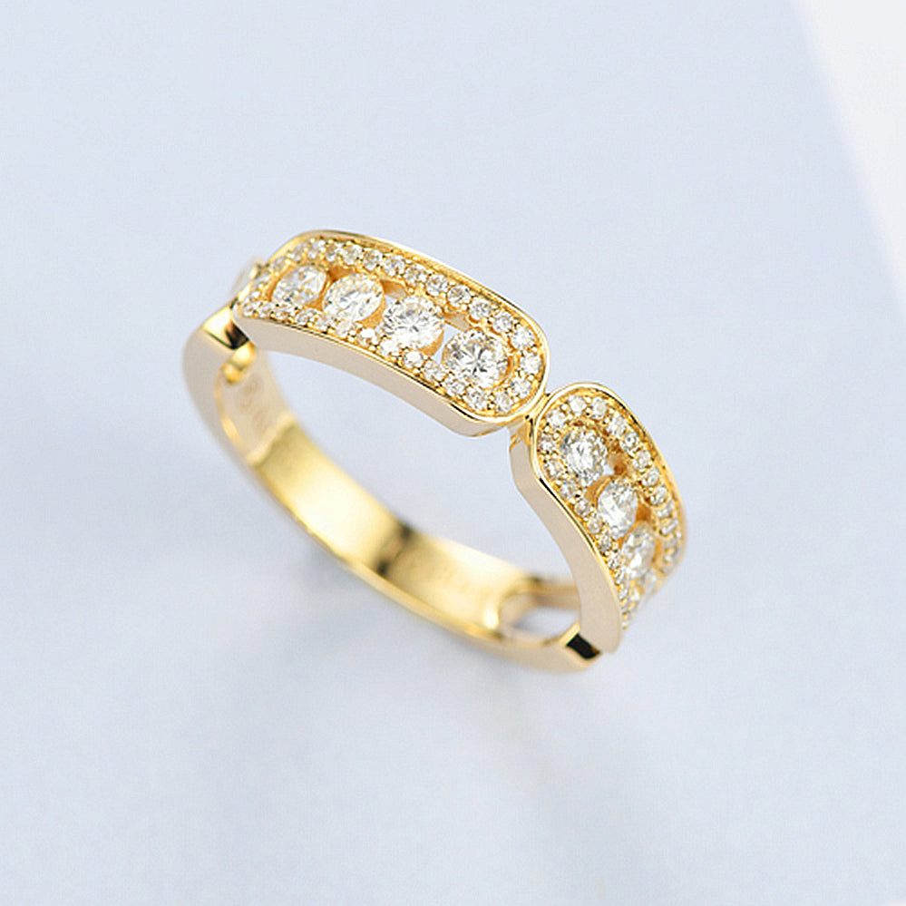 HX Solid Gold Special Diamond Wedding Ring | HX Jewelry